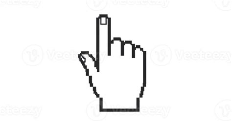 Pixel Art Hand Cursor 66395215 PNG