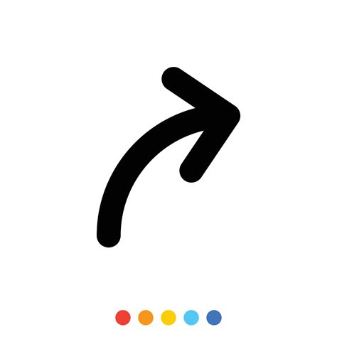 Black Curved Arrow Icon Vector Illustration 12318109 Vector Art At Vecteezy