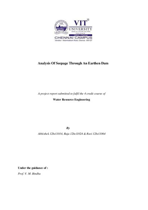 Pdf Seepage Analysis