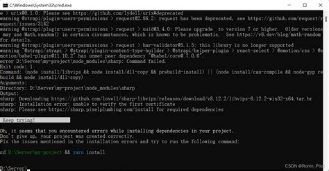 关于我自己在安装strapi遇到的一些问题strapi安装失败 Csdn博客