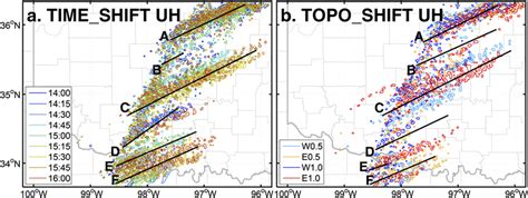 Ensemble Spaghetti Plots Of 180 M 2 S 22 Updraft Helicity Contours Of