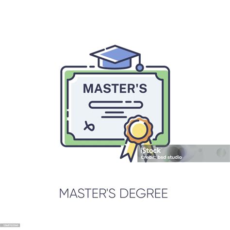 Masters Degree Rgb Color Icon Stock Illustration Download Image Now