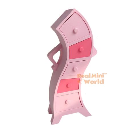 Miniature Curvy Drawer Handmade Dollhouse Miniature Shop Real Mini World