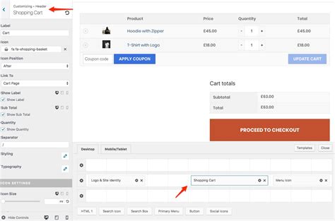 header shopping cart pressmaximum