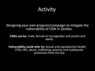 Commercial Sex Workers An Overview Of The Terminology And Intervention Design PPT