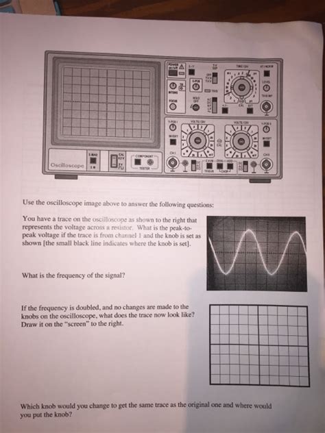 Solved Use The Oscilloscope Image Above To Answer The Chegg Com