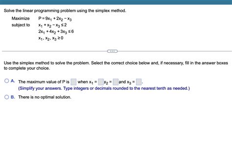 Solved Solve The Linear Programming Problem Using The