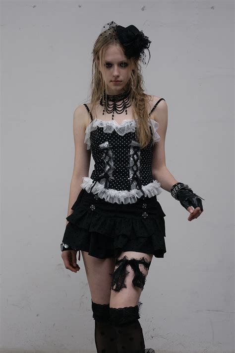 Laced Polka Dot Corset Pixie Rebels