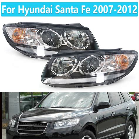 Halogen Headlight For Hyundai Santa Fe 2007 2008 2009 2010 2011 2012
