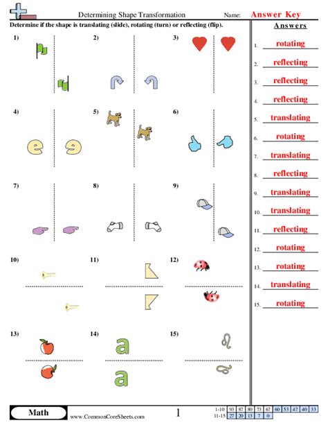 Determining Shape Transformation Worksheet Download Worksheets Library