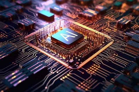 Premium AI Image D Render AI Artificial Intelligence Technology CPU Central Processor Unit