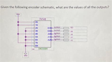 Solved Given The Following Encoder Schematic What Are The