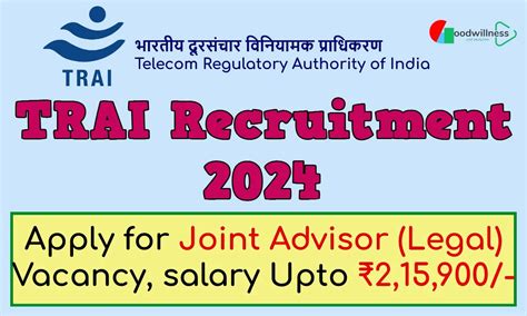 Telecom Regulatory Authority Of India Trai Recruitment 2024 Apply