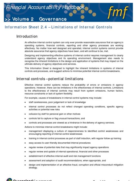 2 4 Limitations Internal Controls Internal Control Business