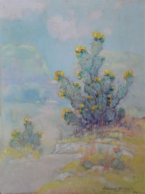Dawson Dawson Watson Blooming Prickly Pear Cactus 1663 Texas