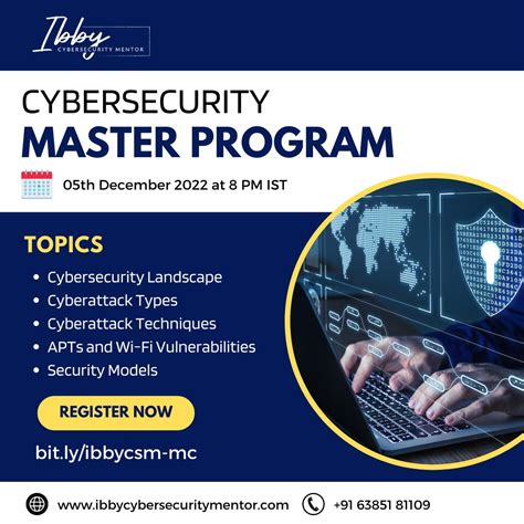 Ibby Cyber Security Mentor On Linkedin Cybersecurity Master Program Topics 👉 Cybersecurity