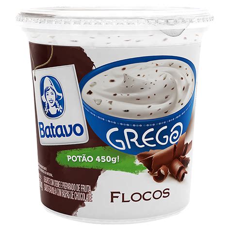 Iogurte Grego Flocos Batavo 450g Bolivar