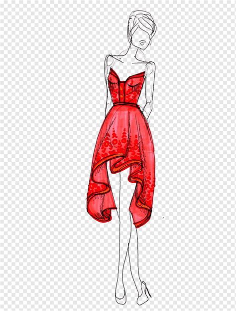 빨간 드레스 일러스트 패션 일러스트 드로잉 드레스 스케치 패션 여자 비즈니스 우먼 패션 소녀 사람들 Png Pngwing