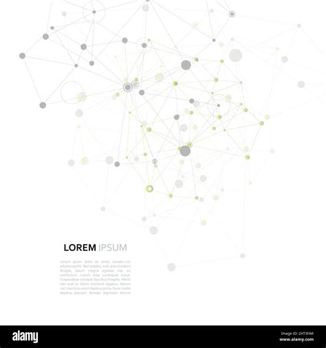 Modern Vector Design With Elements Of Molecular Bonds Stock Vector