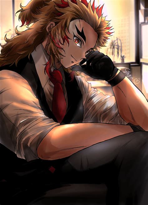 Rengoku Kyoujurou Kimetsu No Yaiba Drawn By Sayu Danbooru