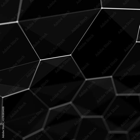 Multilayer Sphere Of Honeycombs Futuristic Black Hexagon Background Futuristic Honeycomb
