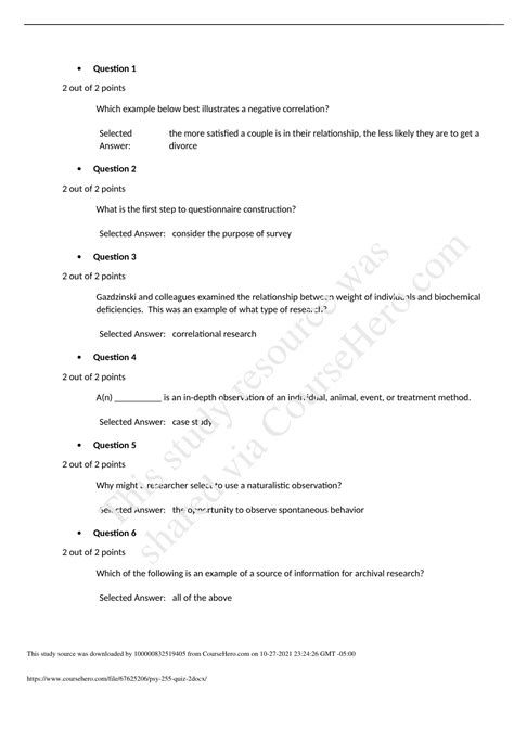 Psyc 255 Quiz 2 All Unit Solution Combined Full Bundle Stuvia Us