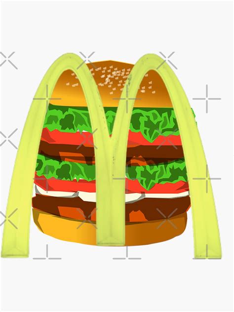 Deluxe Burger Sign Mcdo Sticker For Sale By Art4creativity Redbubble