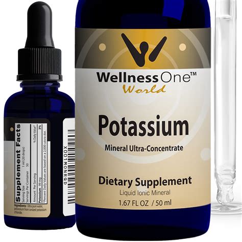 Wellnessone Ionic Potassium Supplement Potassium Chloride Drops For