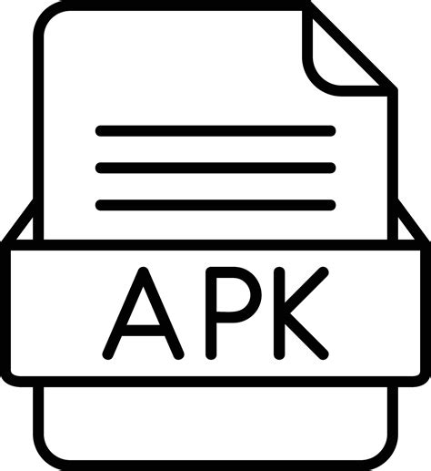 Apk File Format Line Icon 28550513 Vector Art At Vecteezy