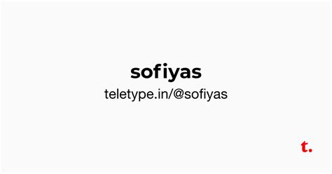 Sofiyas — Teletype
