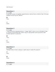 Com 101 Quiz 4 Docx COM 101 Quiz 4 Question 1 1 1 Pts A Primary Source Of Speaker