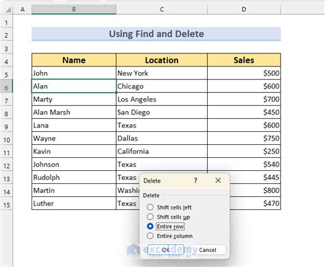 How To Delete Rows In Excel With Specific Text 3 Ways Exceldemy