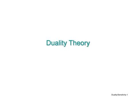 Ppt Duality Theory Powerpoint Presentation Free Download Id 6592279