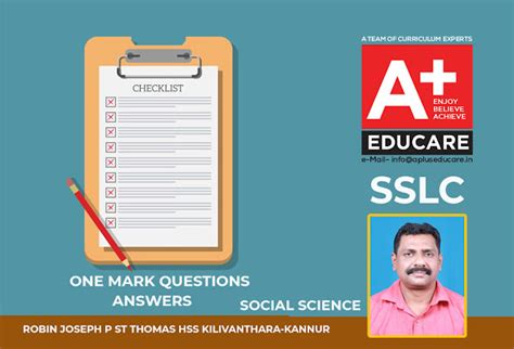 Aplus Blog Sslc Examination 2024 Social Science One Mark Questions And Answers [em]