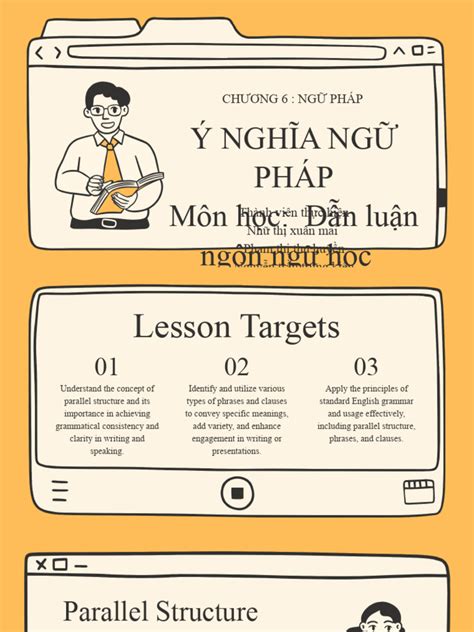 Parallel Structure In Writing Education Presentation In A Cream And