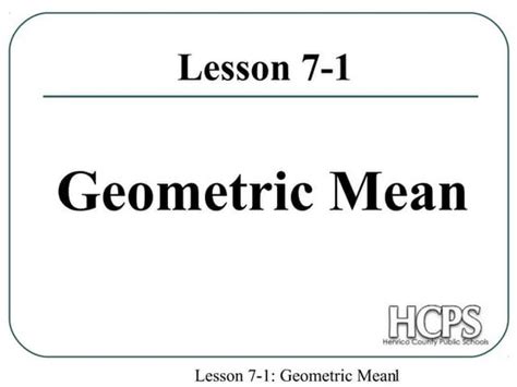 Geometric Sequences And Geometric Means Pptx
