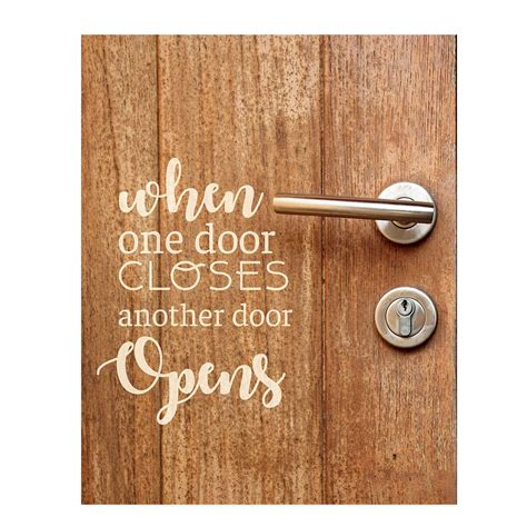 When One Door Closes Another Door Opens Inspirational Wall Art Print