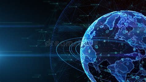 Digital Data Global Network Connections Cyberspace Technology Background Concept Stock Video