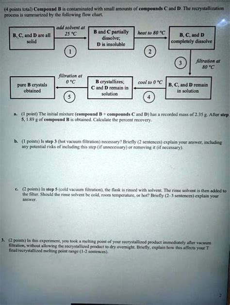4 Points Total Compound B Is Contaminated With Small Amounts Of