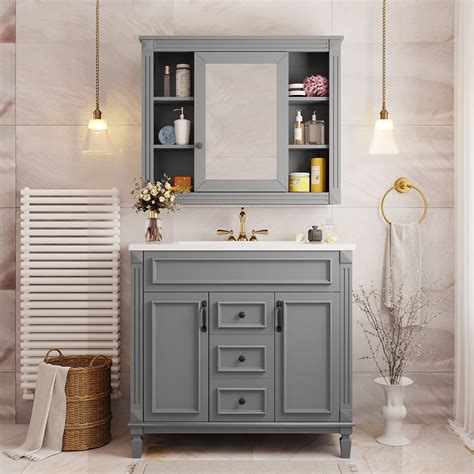 Latitude Run® Stylish And Functional Bathroom Vanity With Mirror