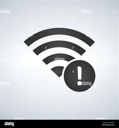 Wifi Connection Signal Icon With Exclamation Mark In The Circle Vector