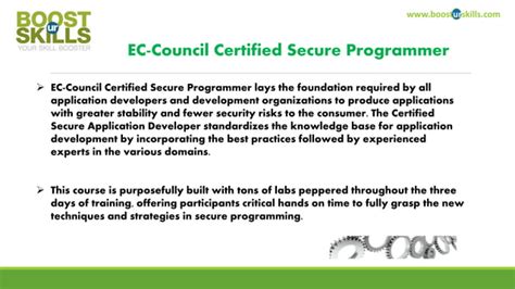 Ec Council Secure Programmer Java Ppt
