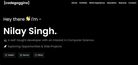Github Codegoggins Pf Web Portfoilo Website Created Using Tailwind