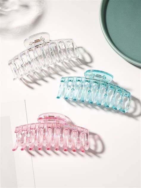 3pcs Minimalist Solid Hair Claw Hair Accessories Clips Accessories