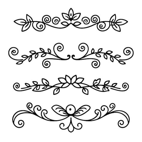 A Set Of Decorative Divider Elements For A Design Vector Illustration Premium Ai Generated Vector
