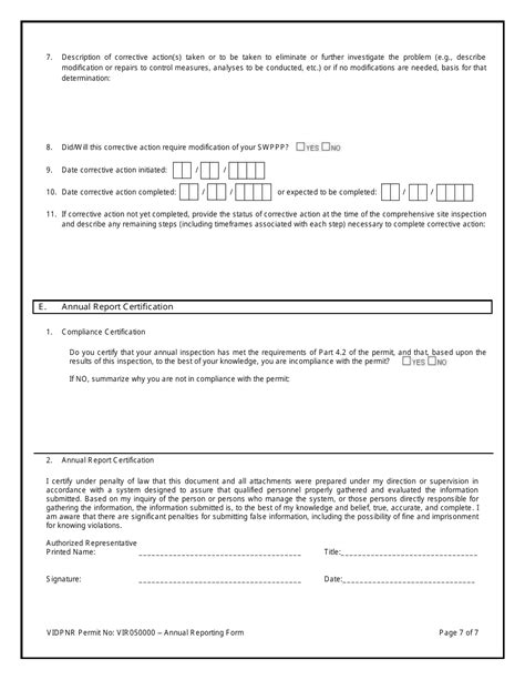 Virgin Islands Annual Reporting Form For The Tpdes Multi Sector General Permit Vi Msgp General