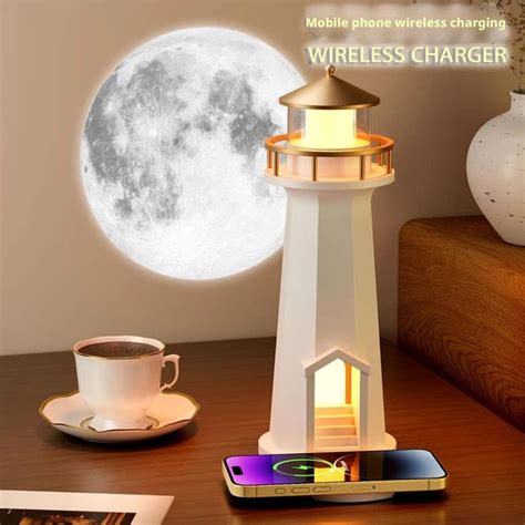 Moon Lamp Projector Night Lightlighthouse Lamp Decor Night Light