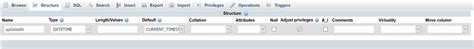 MySQL How To Automatically Update Timestamp Column In PhpMyAdmin When