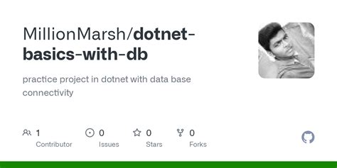 Github Millionmarshdotnet Basics With Db Practice Project In Dotnet