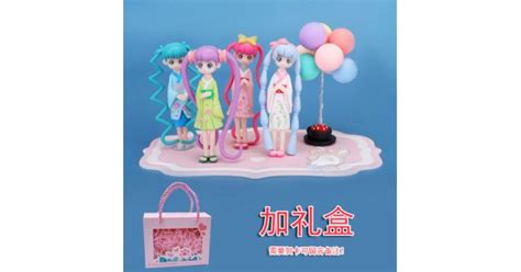 仿真可愛過家家美少女卡通公仔手辦人偶汽車微景觀擺件玩具